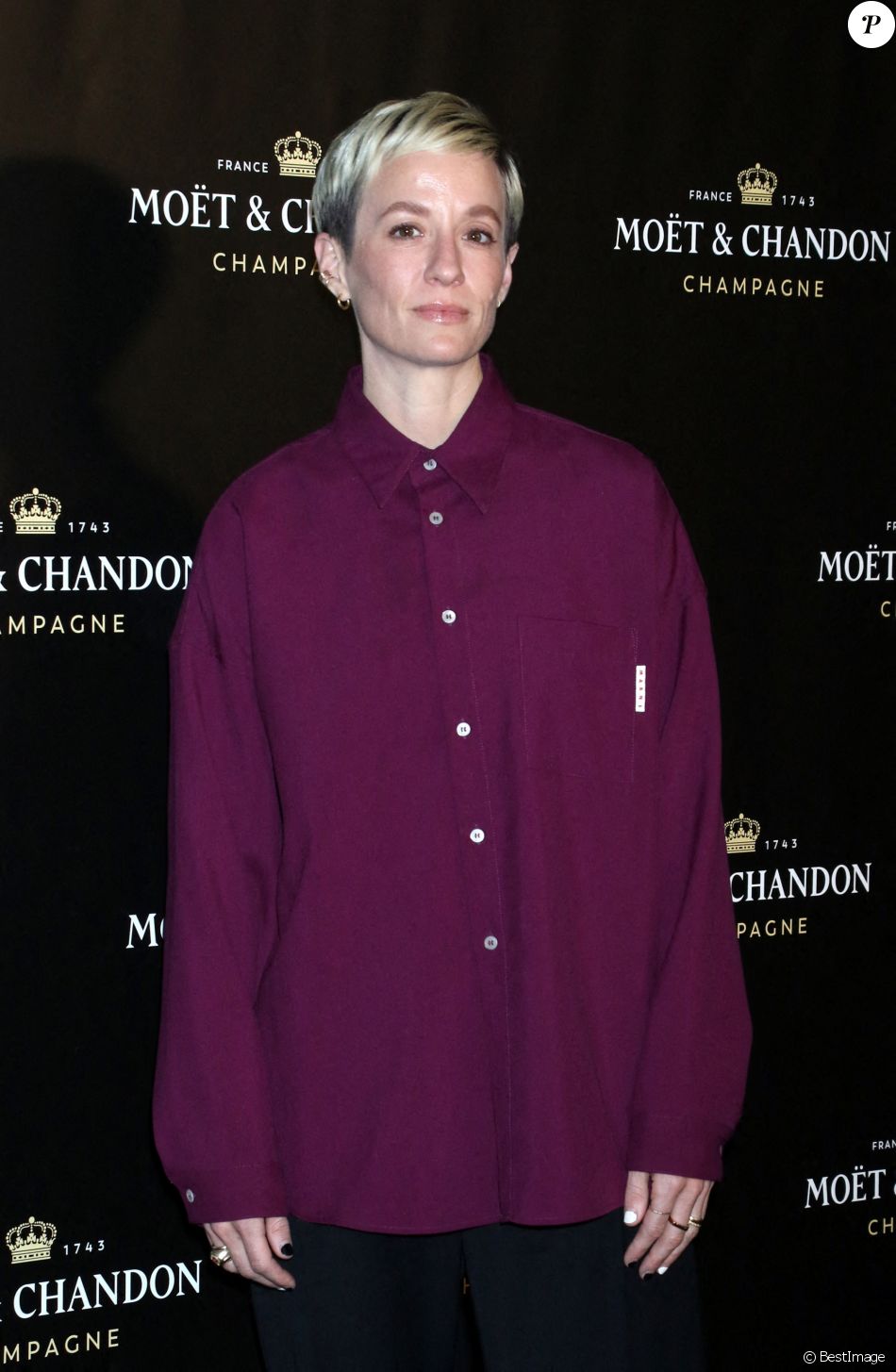 Megan Rapinoe au photocall de la soirée Moët & Chandon à New York, le 5 ...