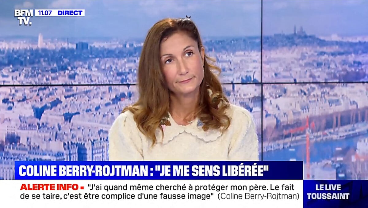 Photo : Coline Berry-Rojtman, fille de Richard Berry invitée de BFMTV dans l'émission de Bruce ...