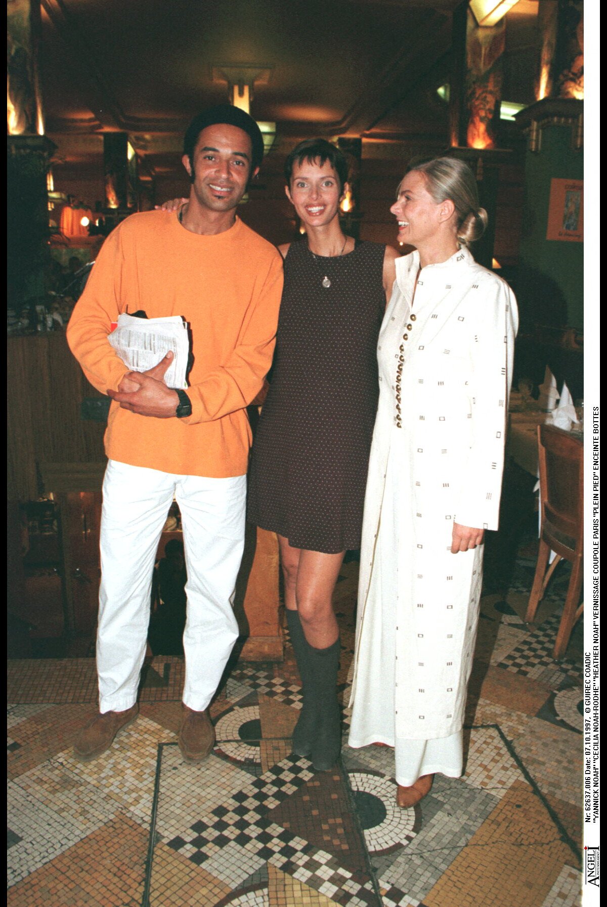 Photo : Yannick Noah et Cécilia Rodhe. - Purepeople