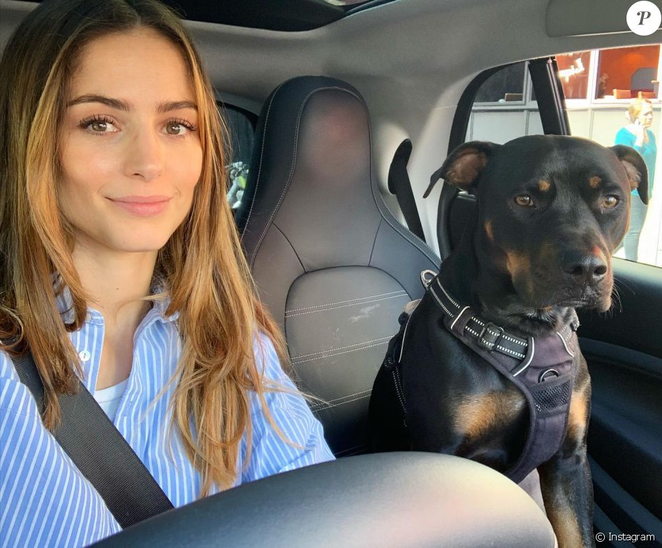 Marie Treille Stefani avec son chien - Purepeople