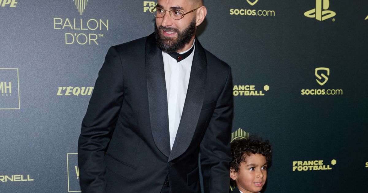 Karim Benzema et son fils Ibrahim - Photocall de la 66ème cérémonie du ...