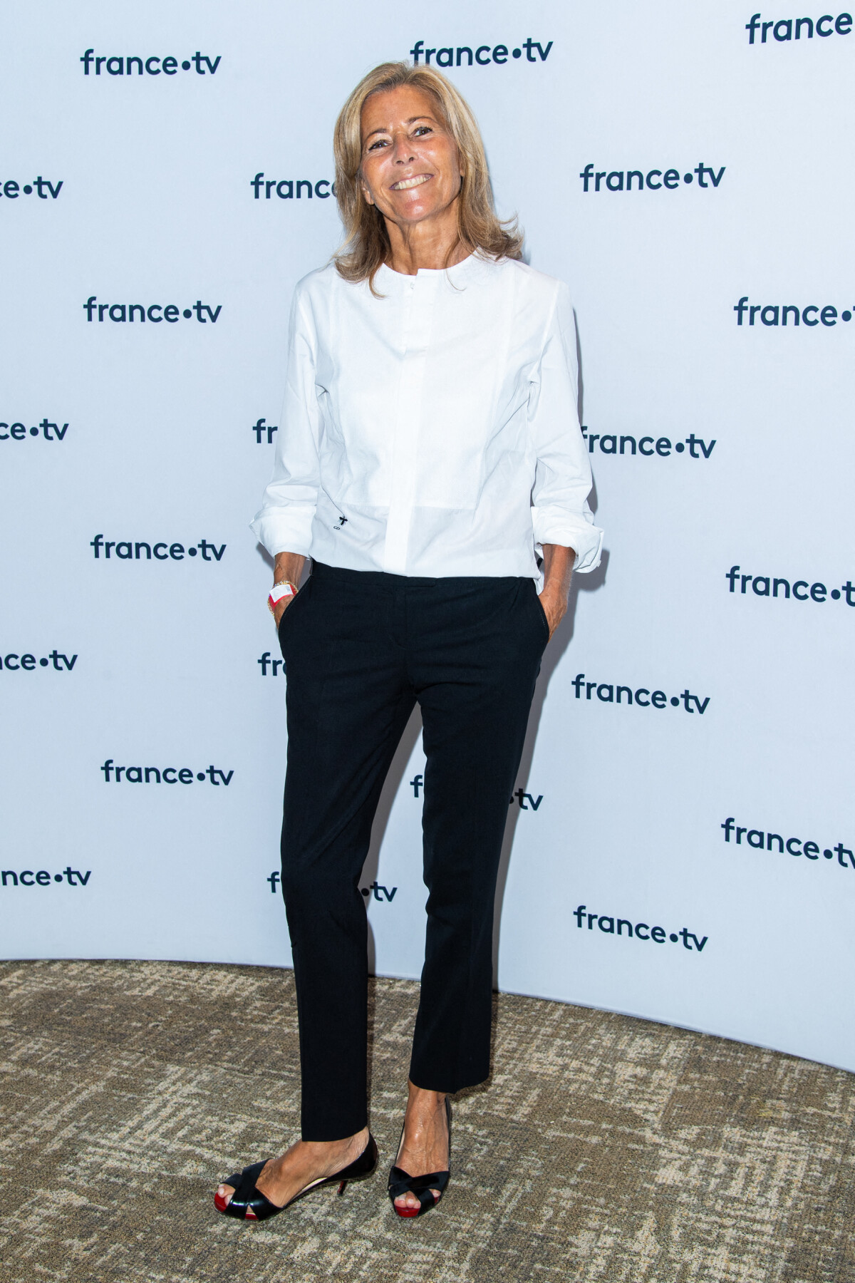 Photo : Claire Chazal lors du photocall dans le cadre de la conférence ...