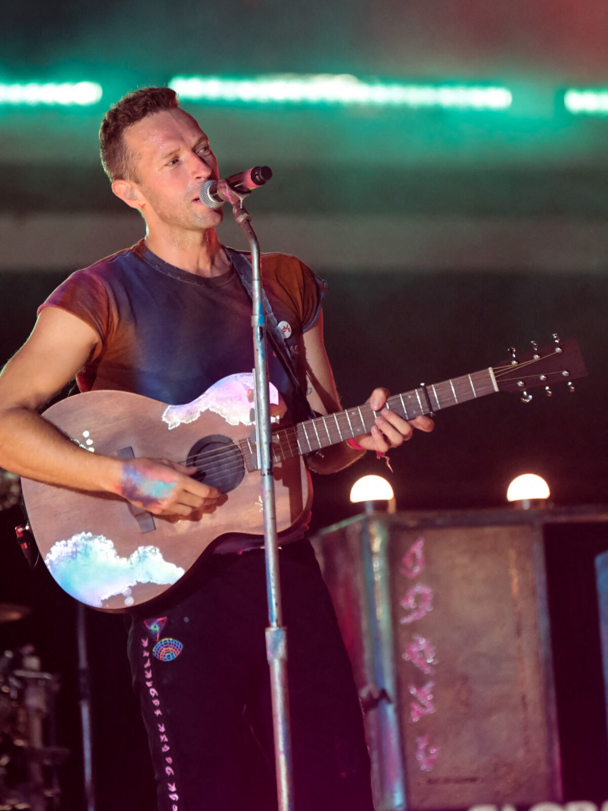 Photo : Chris Martin lors du concert Global Citizens 2021 au coeur de ...