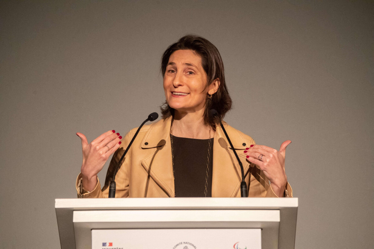 Photo : Amélie Oudéa-Castéra, ministre des Sports et des Jeux ...