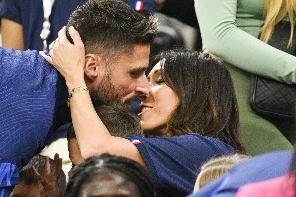 Photo : GIROUD Olivier (FRA) embrassant sa femme Jennifer - People et ...