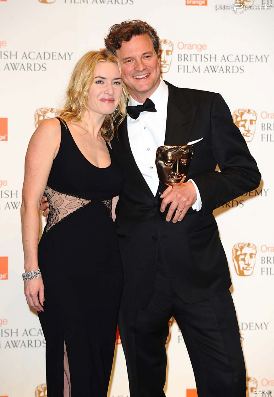Kate Winslet et Colin Firth à la remise des BAFTA, à Londres, le 21 ...