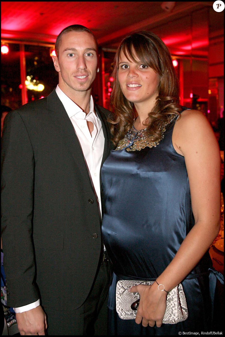 Frédérick Bousquet et Laure Manaudou - Dîner du gala de la mode contre ...