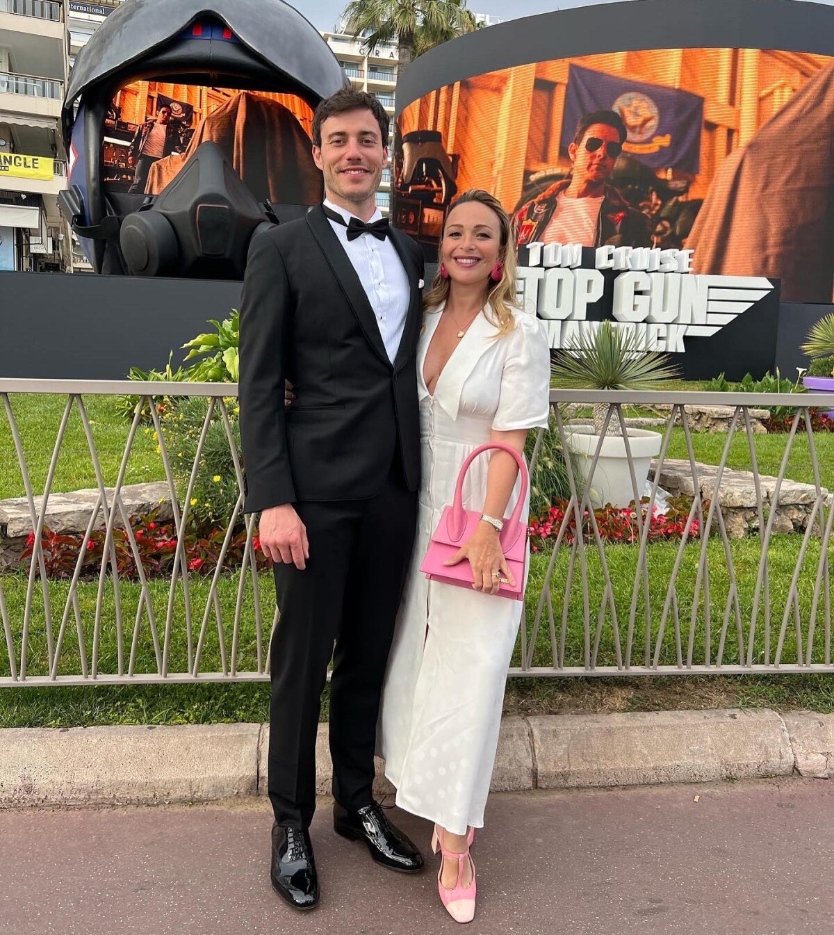 Photo : Cindy Poumeyrol et son mari Thomas à Cannes. - Purepeople
