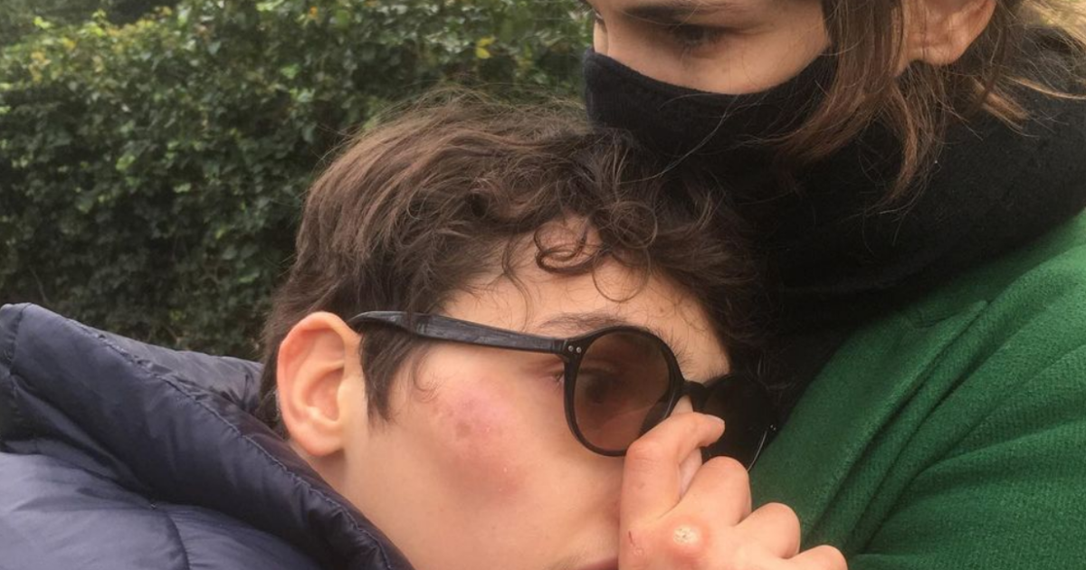 Eglantine Eméyé et son fils Samy, sur Instagram. - Purepeople