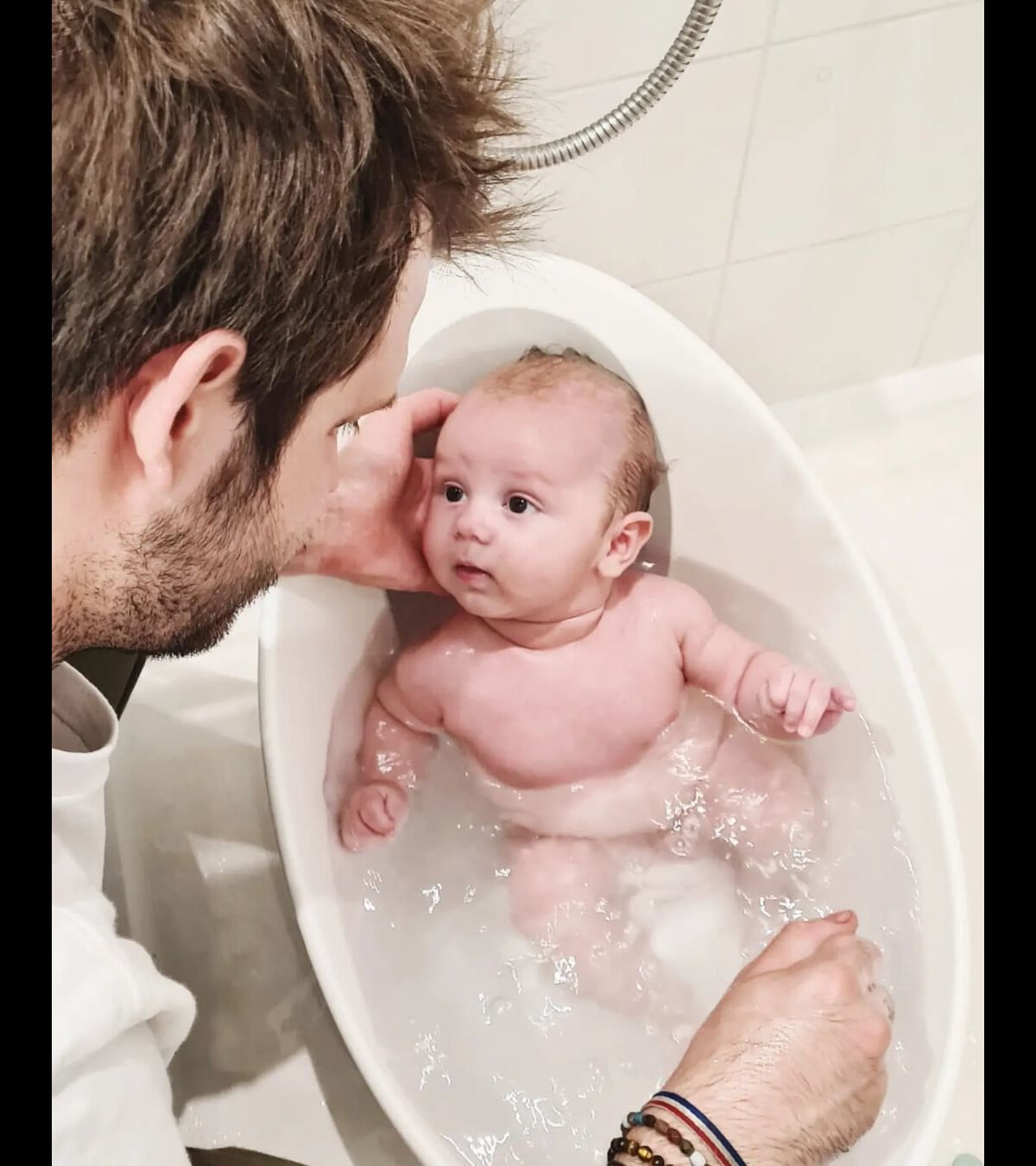 Photo : Alessandro Belmondo et son fils Vahé. - Purepeople