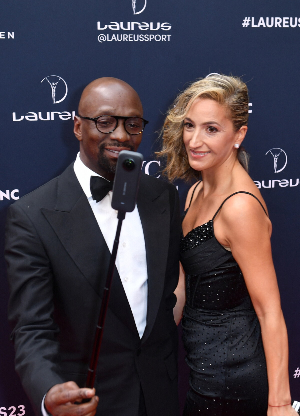 Photo : Claude Makélélé en a également profité pour faire des selfies ...