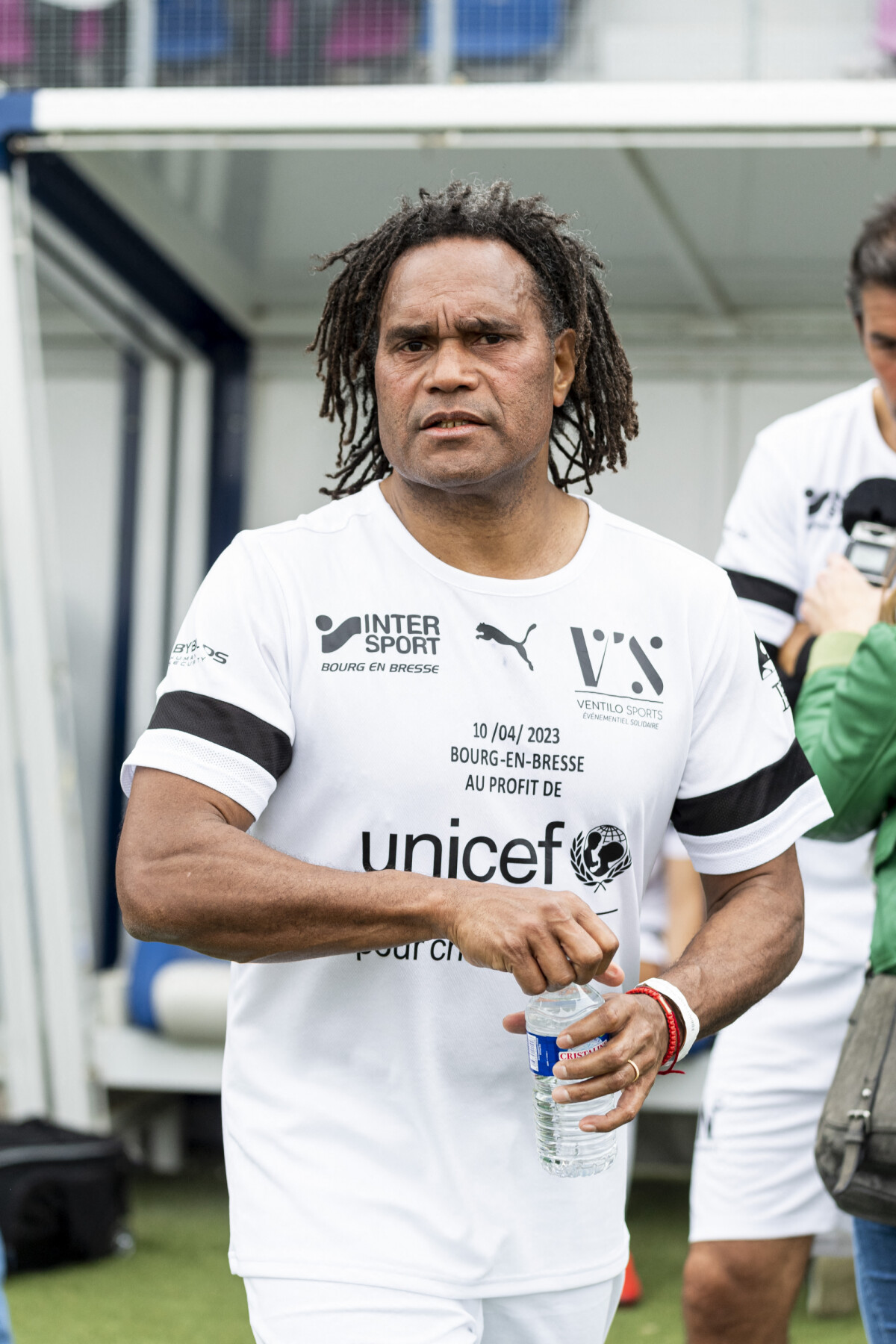 Photo : Christian Karembeu lors du match de football caritatif pour l ...