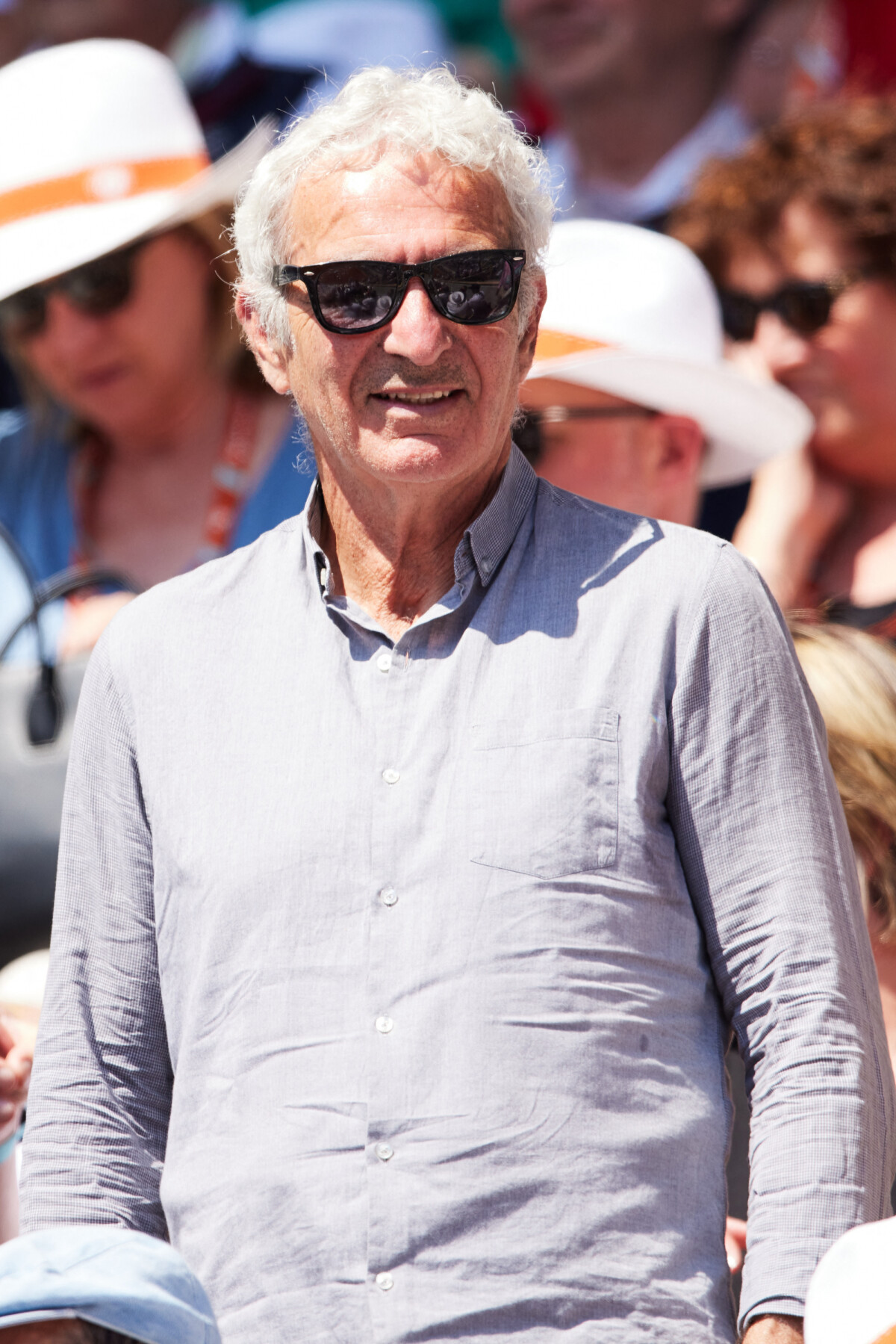 Photo : Raymond Domenech en tribunes lors des Internationaux de France ...