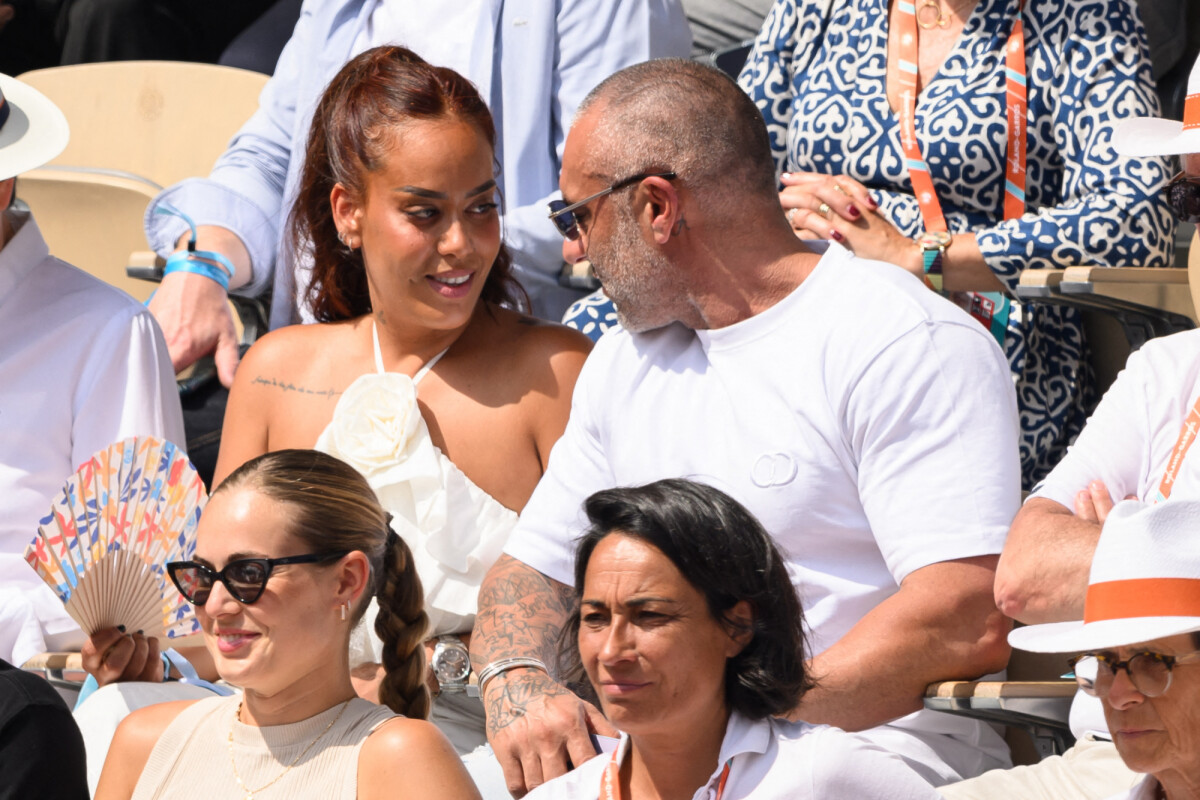 Photo : Amel Bent, Patrick Antonelli dans les tribunes de Roland-Garros ...