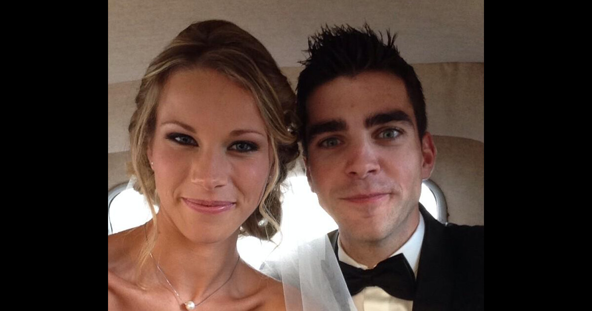 Mariage de Marion Rousse et Tony Gallopin : robe bustier, smoking et ...