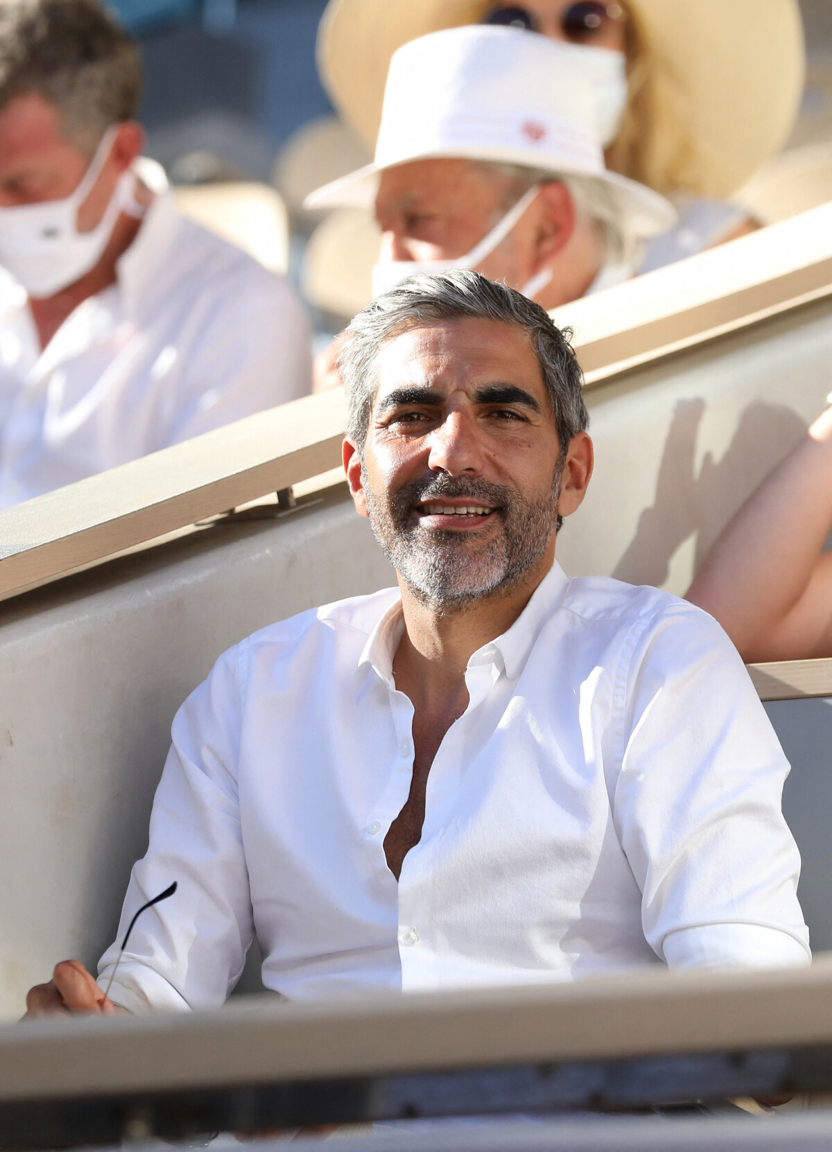 Photo : Ary Abittan dans les tribunes lors de la finale hommes des ...