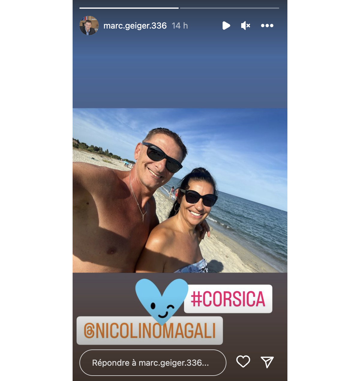 Photo : En effet, Marc Geiger a fait le voyage avec sa compagne, une ...