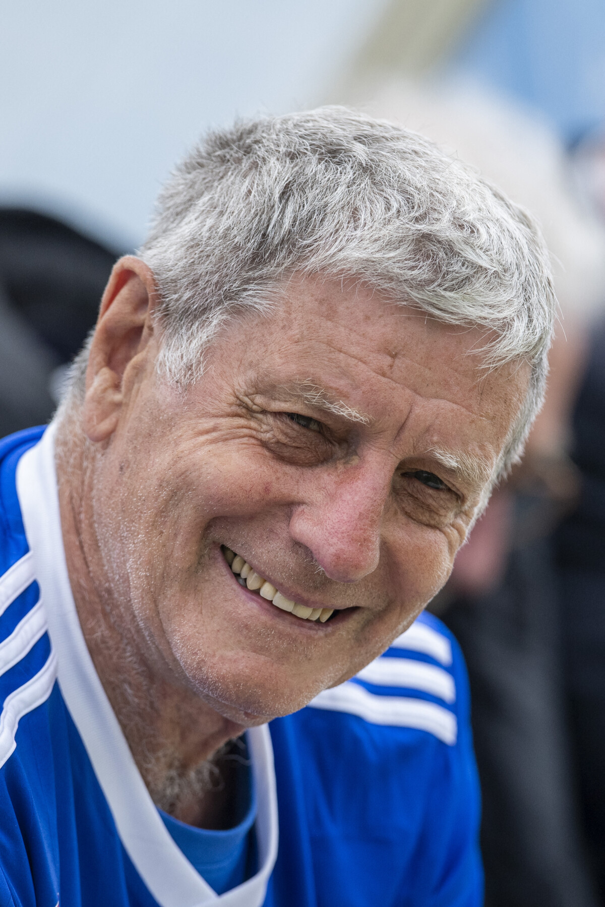 Photo : Jean-Michel Larqué lors du match d'inauguration du stade ...