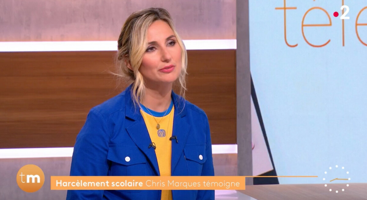 Photo : Marie Portolano face à Chris Marques sur le plateau de ...