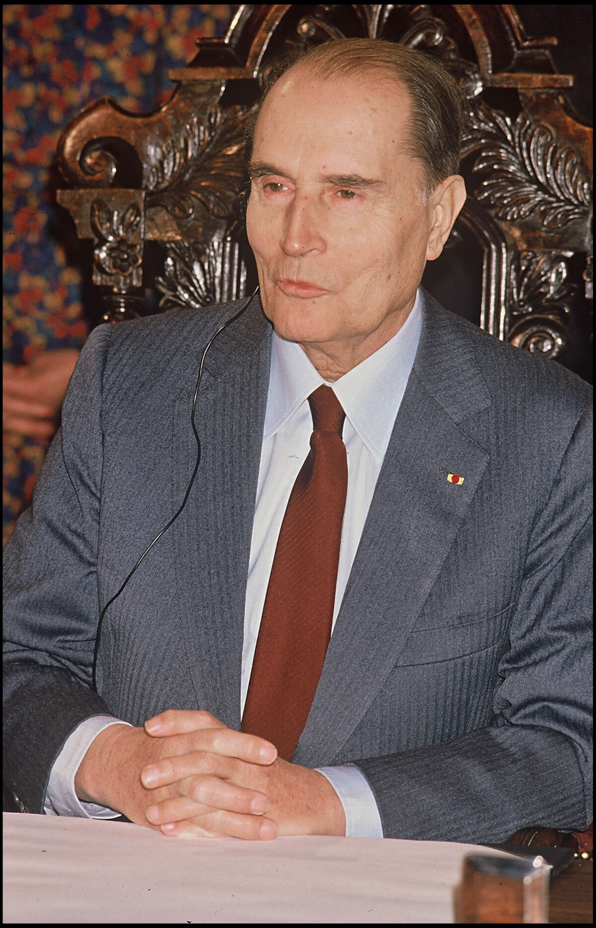 Photo : Archives - François Mitterrand à Londres en 1985 - Purepeople