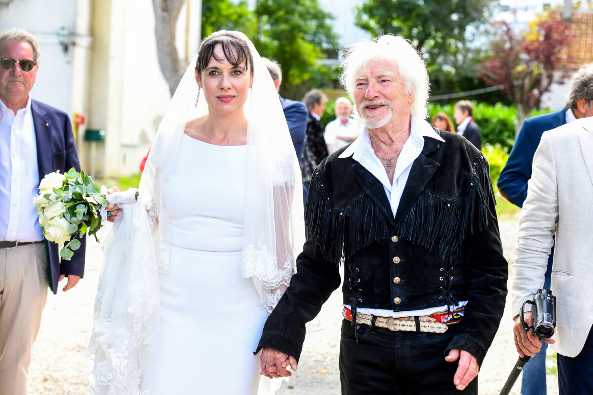 Photo : Murielle Mégevand et Hugues Aufray - Mariage d'Hugues Aufray et ...