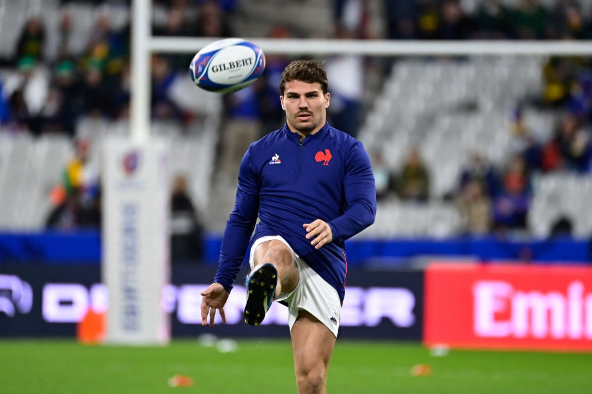 Photo : Antoine Dupont - Coupe du Monde de Rugby France 2023 - Match de quart de finale "France ...