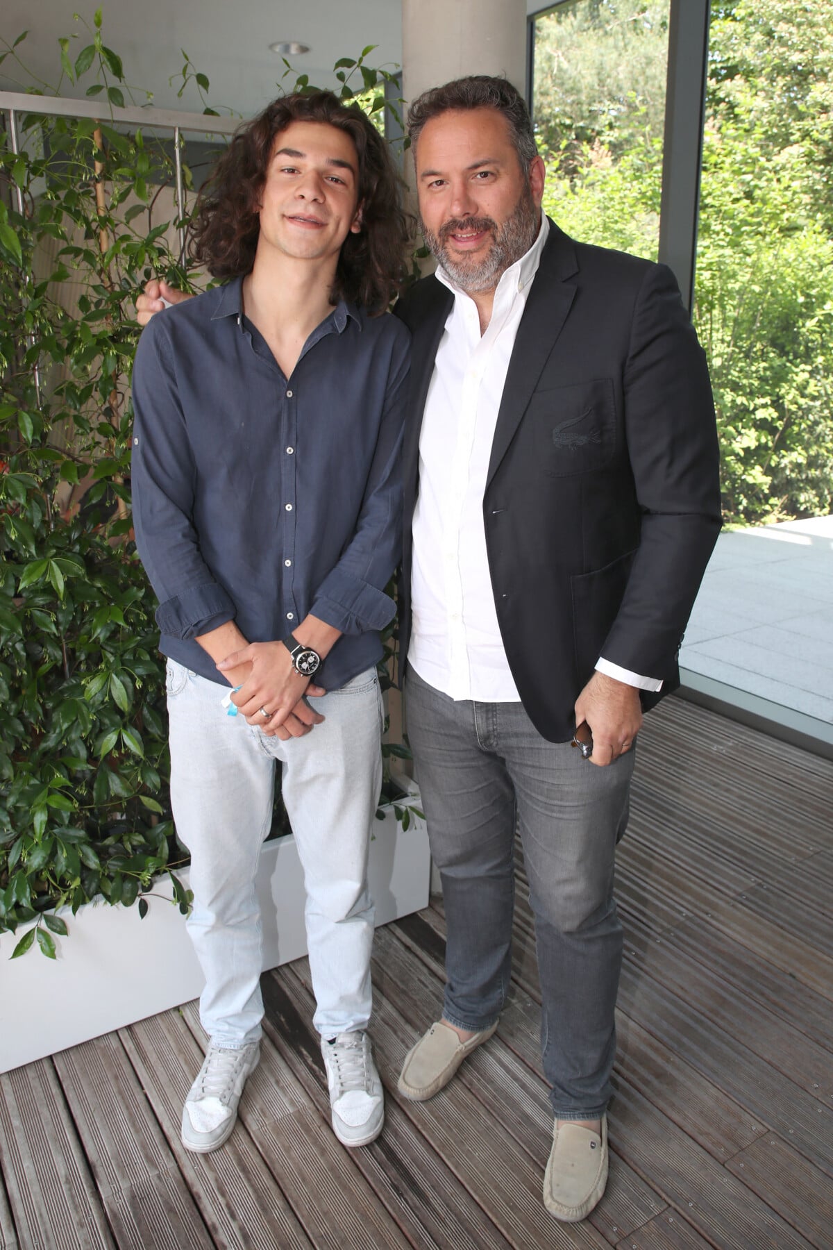 Photo : Exclusif - Bruce Toussaint et son fils Noé lors des ...