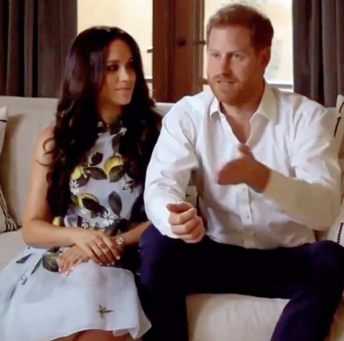 Photo : Le prince Harry et Meghan Markle (robe Oscar de la Renta), duc ...