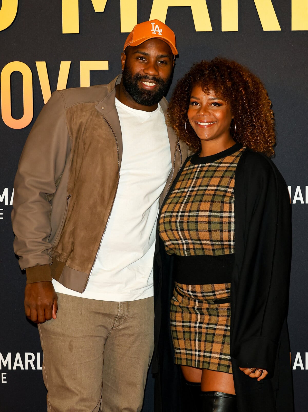 Photo : Teddy Riner et sa femme Luthna Plocus - Première du film "Bob ...