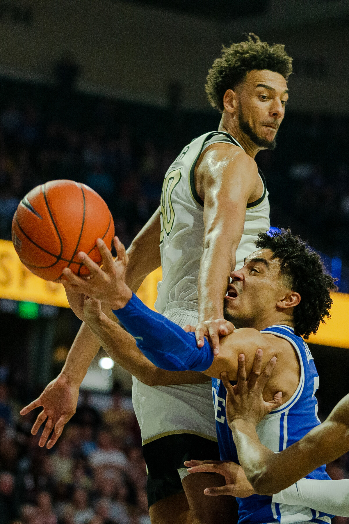 Photo : Olivier Sarr (30 Wake Forest Demon Deacons) lors du match de ...