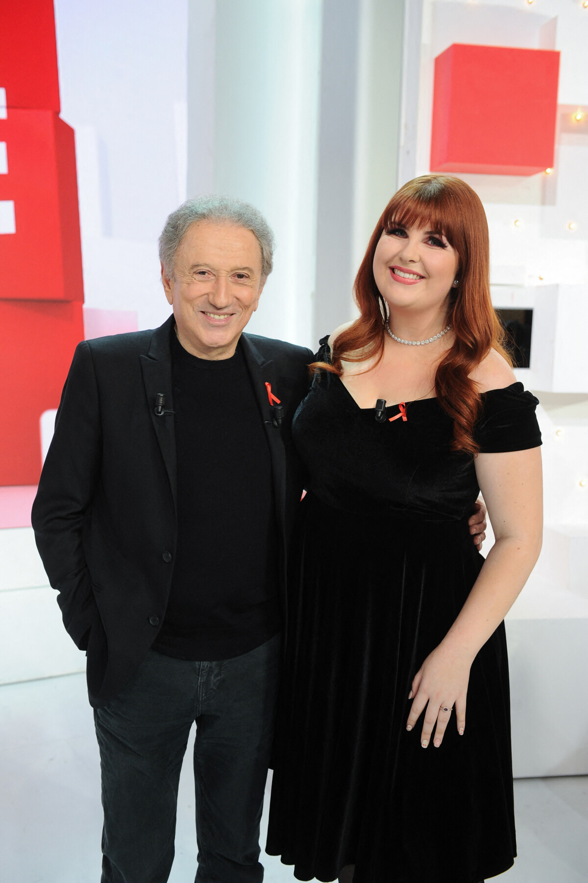 Photo : Exclusif - Michel Drucker et Sarah Schwab - Enregistrement de l ...