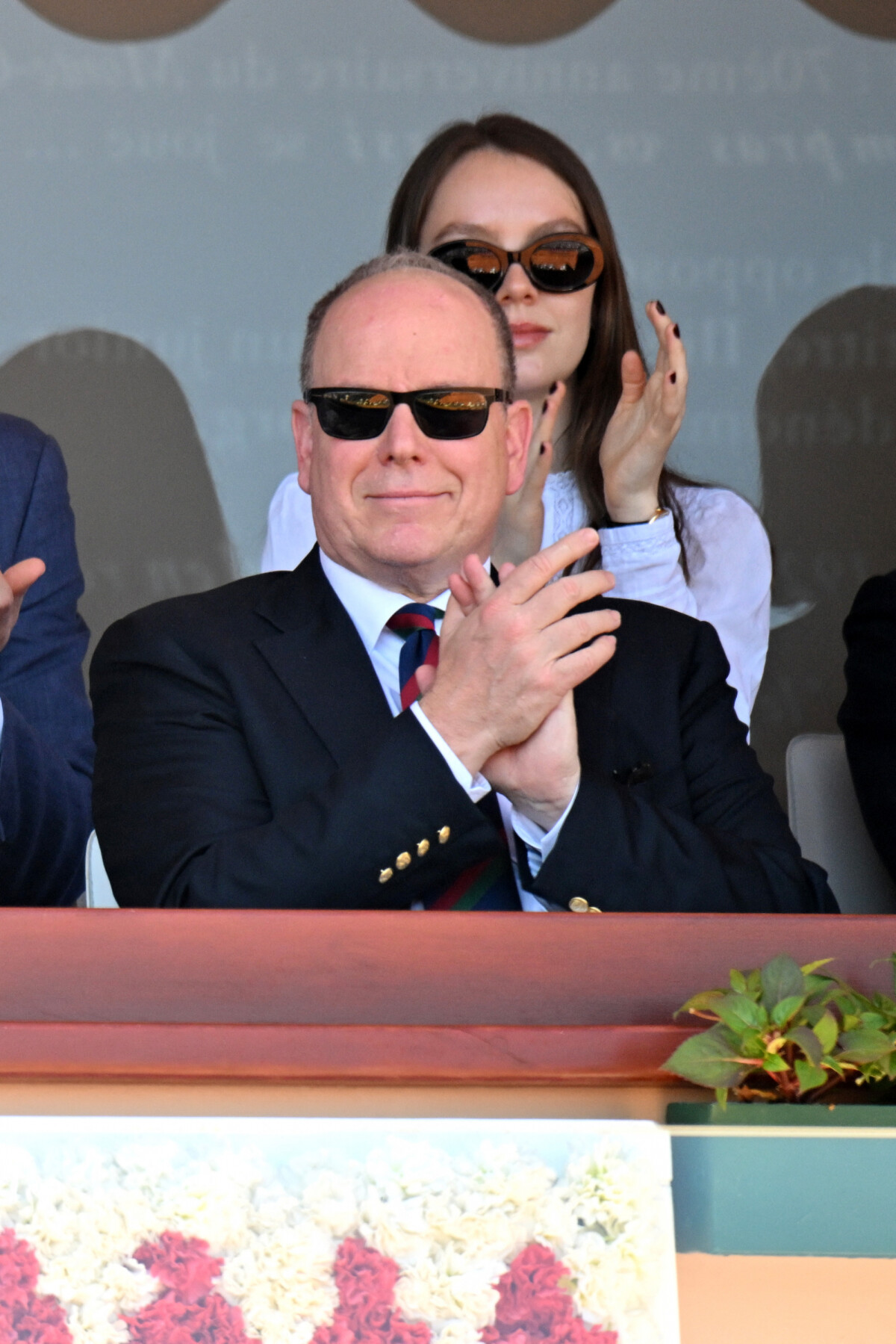 Photo : Le prince Albert II de Monaco durant la finale du Masters 1000 ...