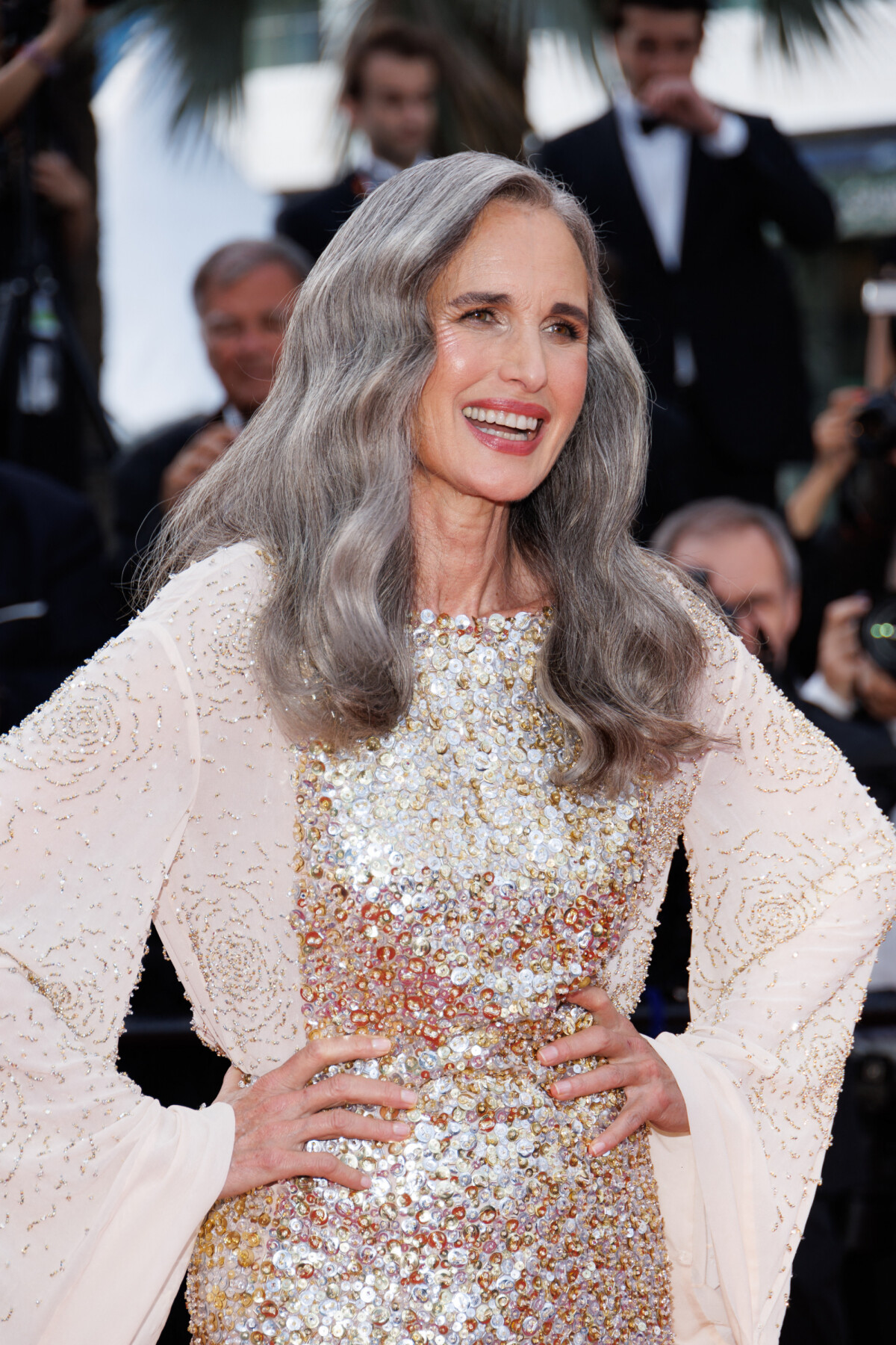 Photo : Andie MacDowell - Montée des marches du film " La plus ...