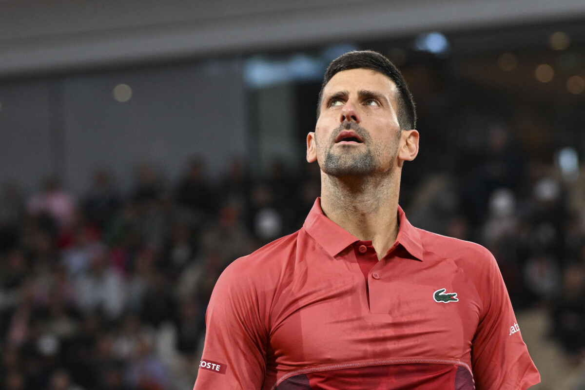 Photo : Novak Djokovic (SRB) Vs Roberto Carballes Baena (ESP) lors du ...