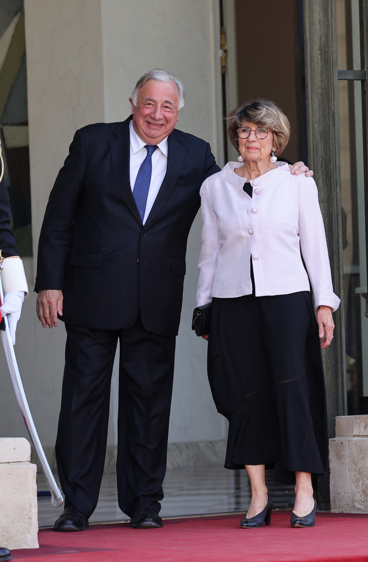 Photo : Gérard Larcher et sa femme Christine Weiss - Dîner d'état en l ...