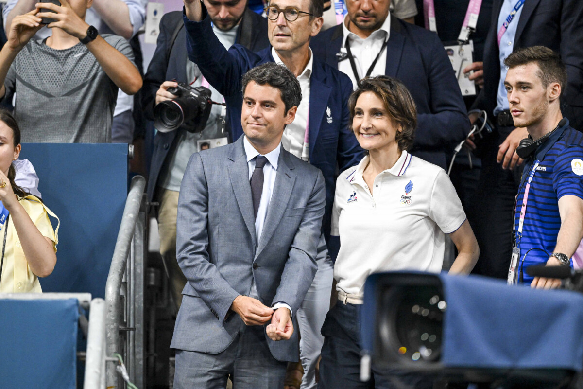 Photo : A savoir Amélie Oudéa-Castéra Gabriel Attal, Gilles Erb et ...