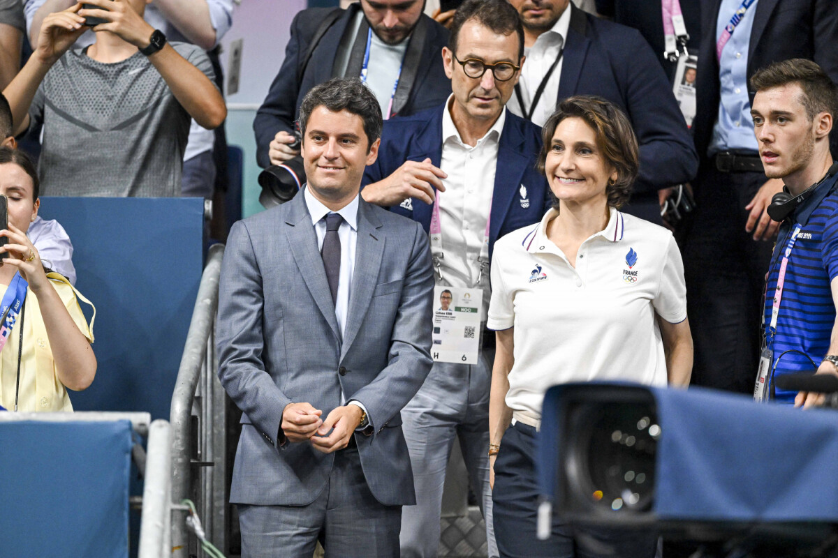 Photo : Gabriel Attal, Gilles Erb et Amélie Oudéa-Castéra - Les ...