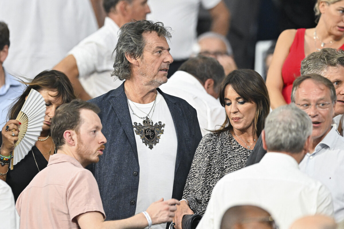 Photo : Jean-Luc Reichmann au match de rugby France contre New Zealand ...