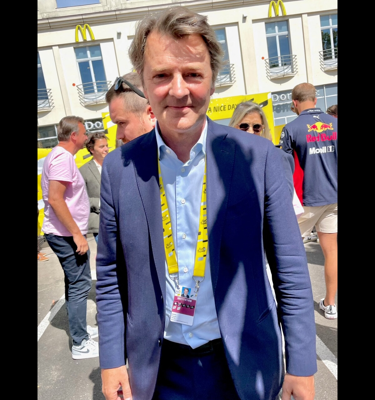 Photo : François Baroin sur le village du Tour de France lors de l ...
