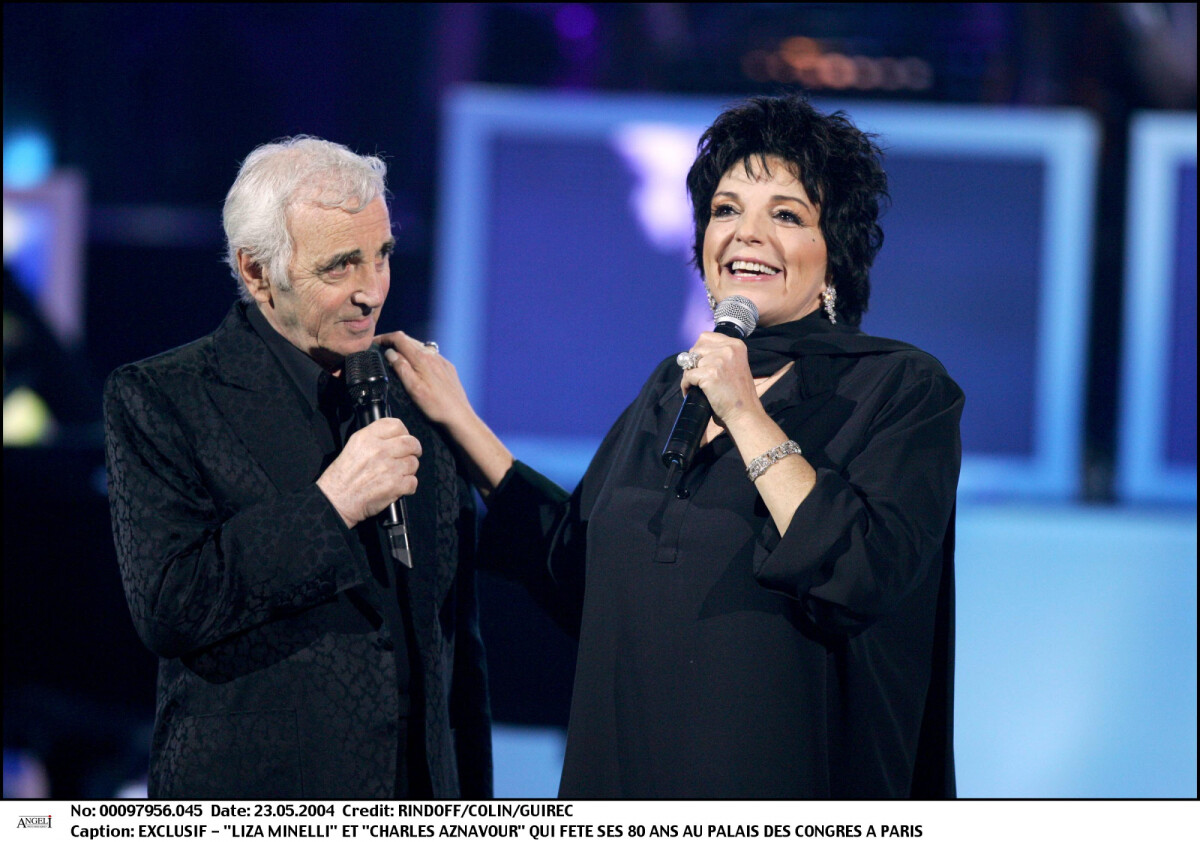 Photo : Archives - Charles Aznavour et Liza Minnelli. - Purepeople