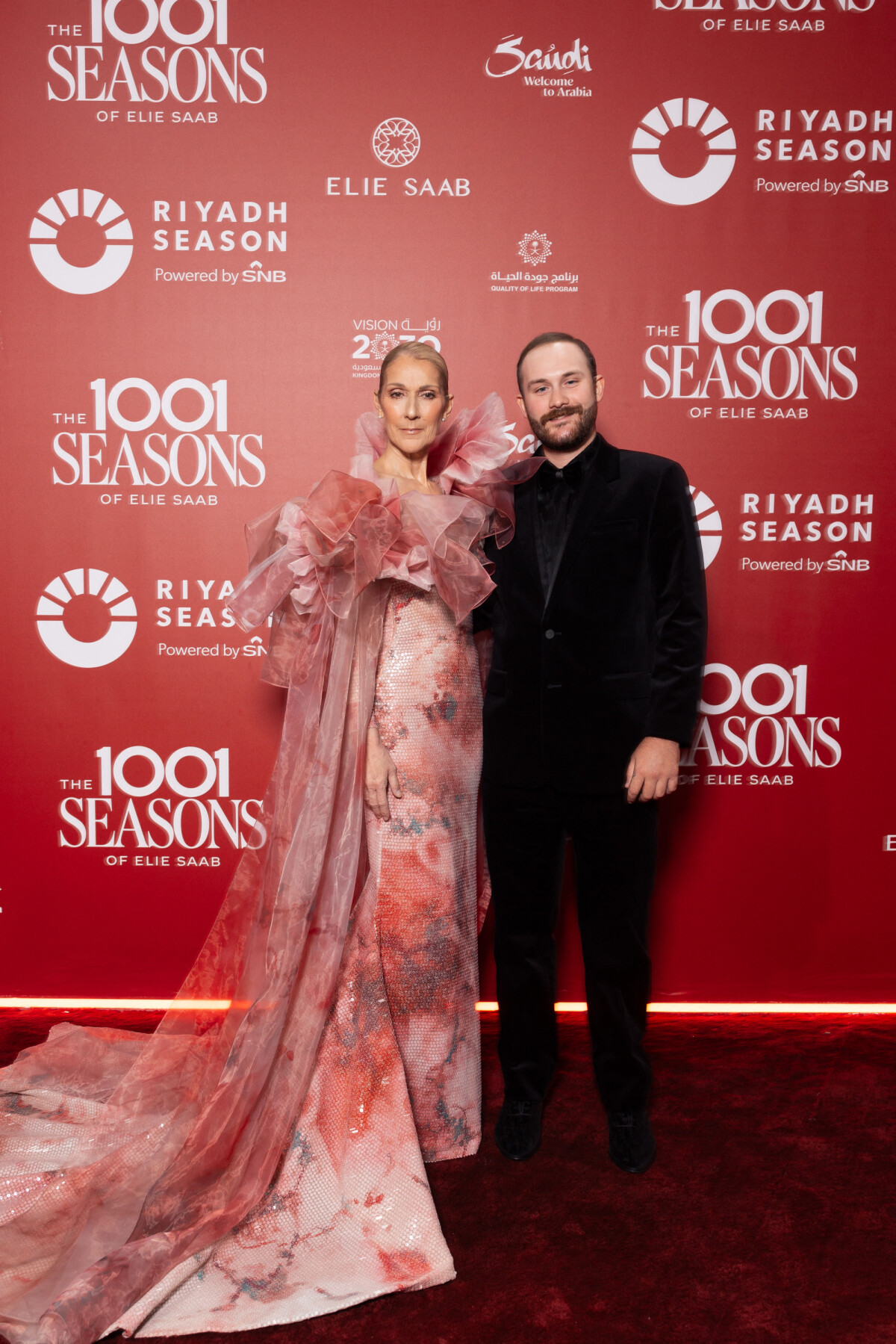 Photo : Celine Dion et son fils René-Charles Angélil au photocall du ...