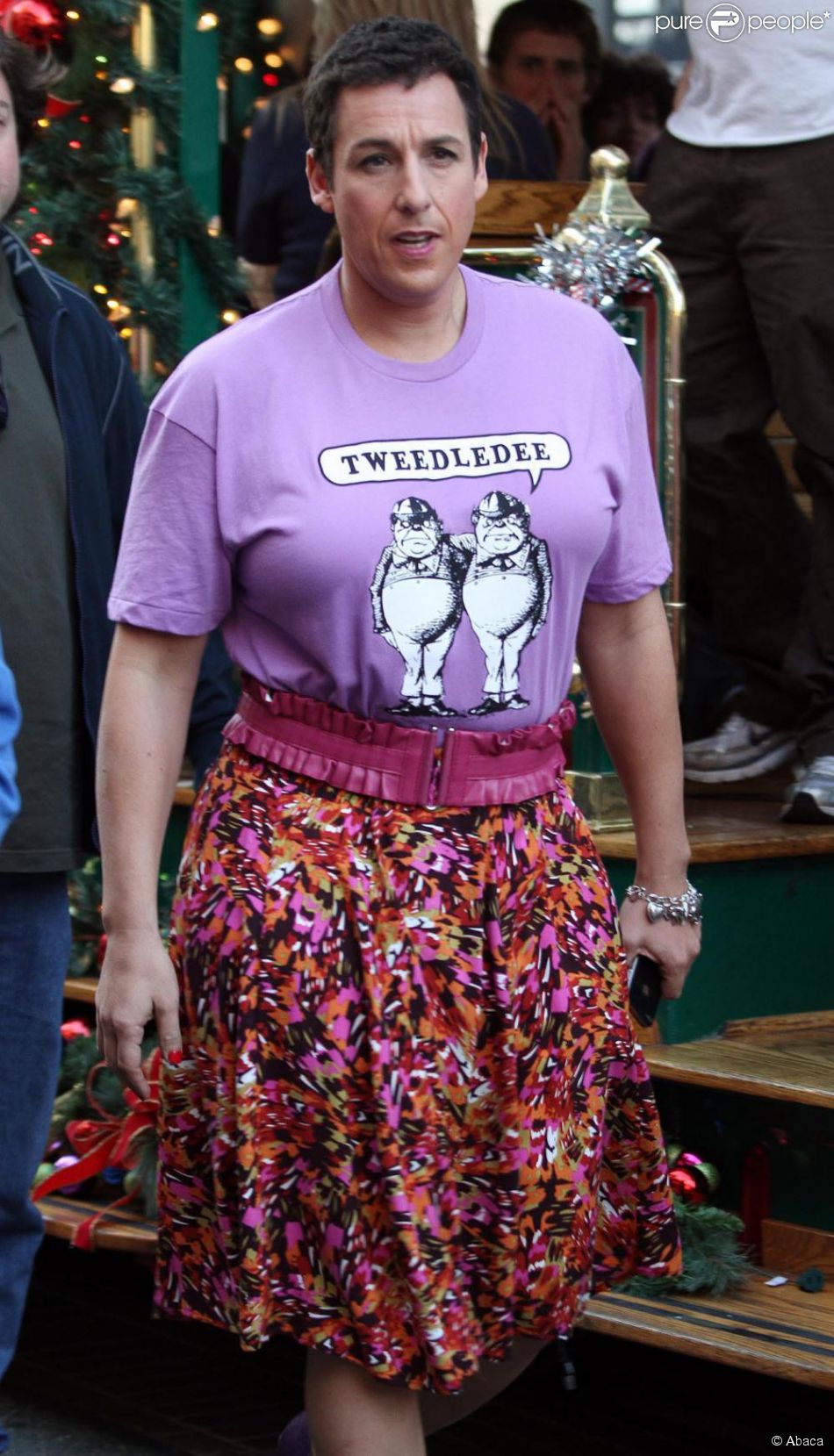 Adam Sandler, déguisé en femme, sur le tournage de Jack and Jill à Los ...
