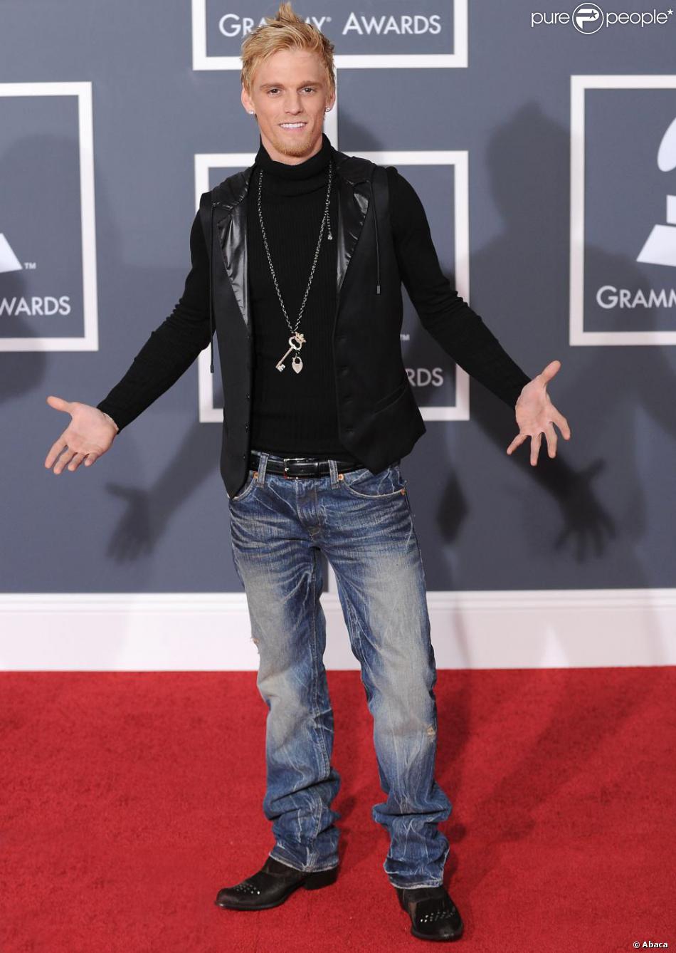Aaron Carter à la cérémonie des Grammy Awards, le 31 janvier 2011 ...