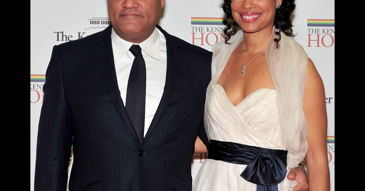 Laurence Fishburne et sa femme Gina le 4 décembre 2011 - Purepeople
