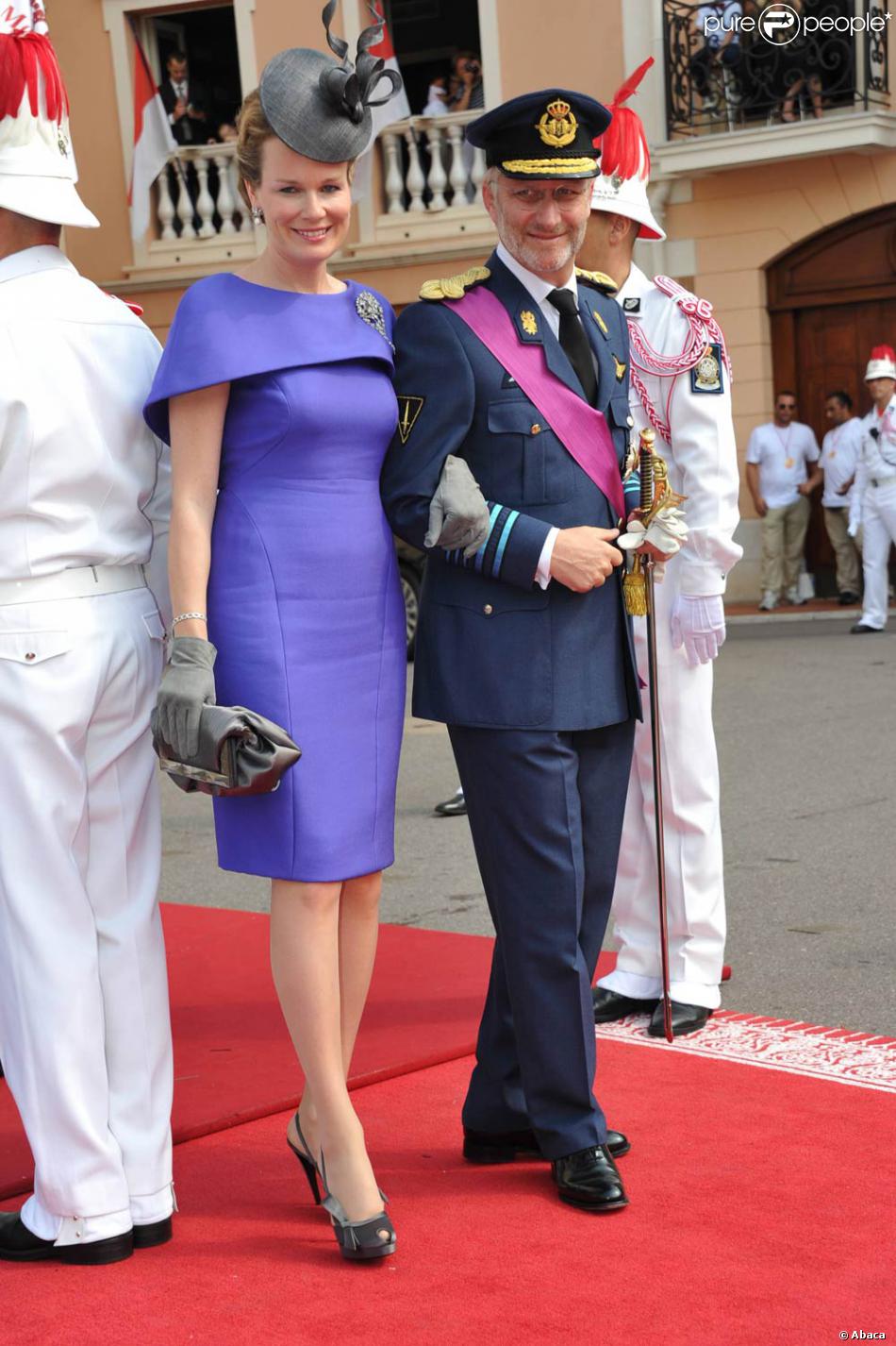 La princesse Mathilde et le prince Philippe de Belgique sur le tapis ...