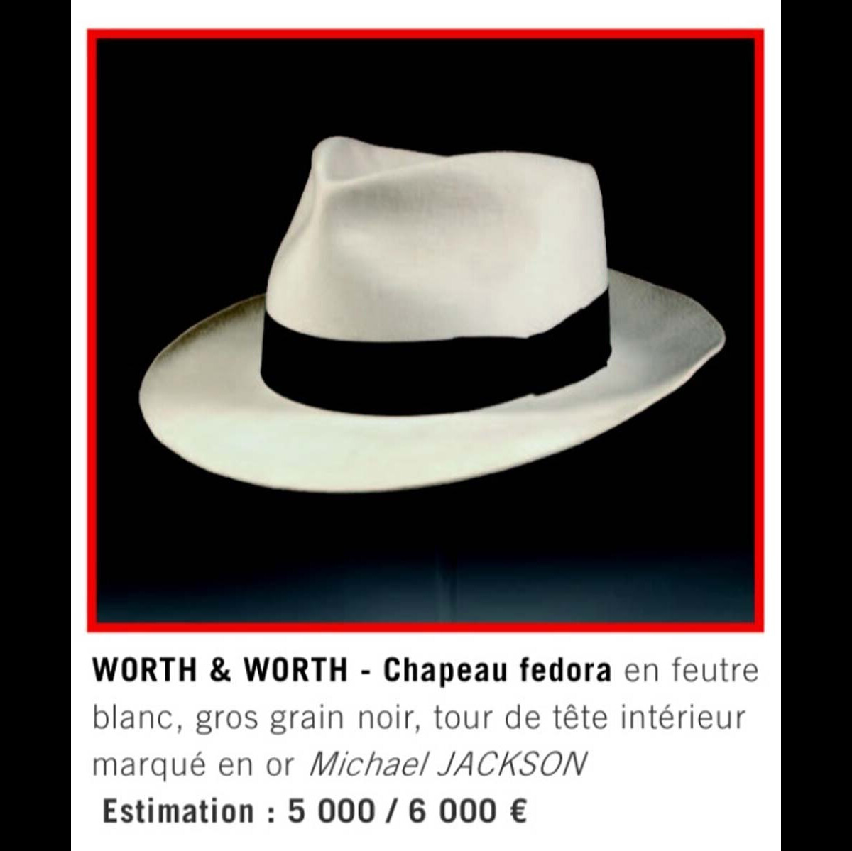 Photo : Deux chapeaux de Michael Jackson seront mis en vente le 18 ...