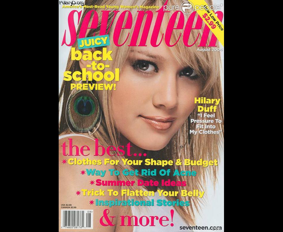 L'actrice Hilary Duff, en couverture du magazine pour ados Seventeen ...