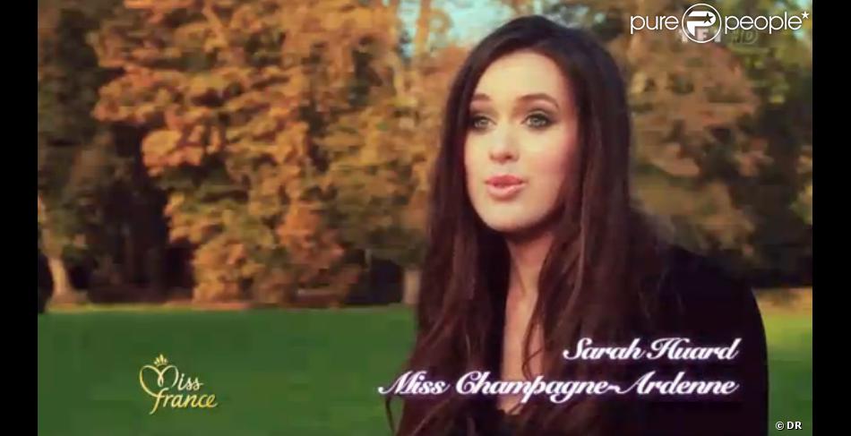 Sarah Huard (Miss Champagne-Ardenne) se présente dans un portrait ...