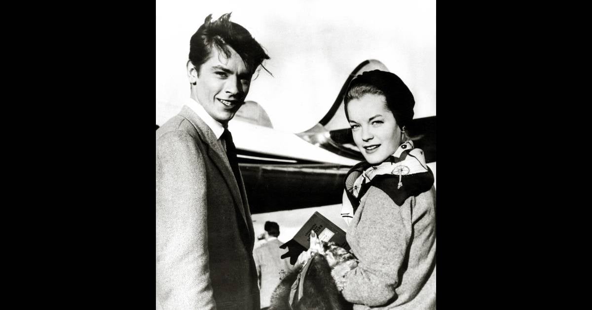 Alain Delon et Romy Schneider en 1960 - Purepeople
