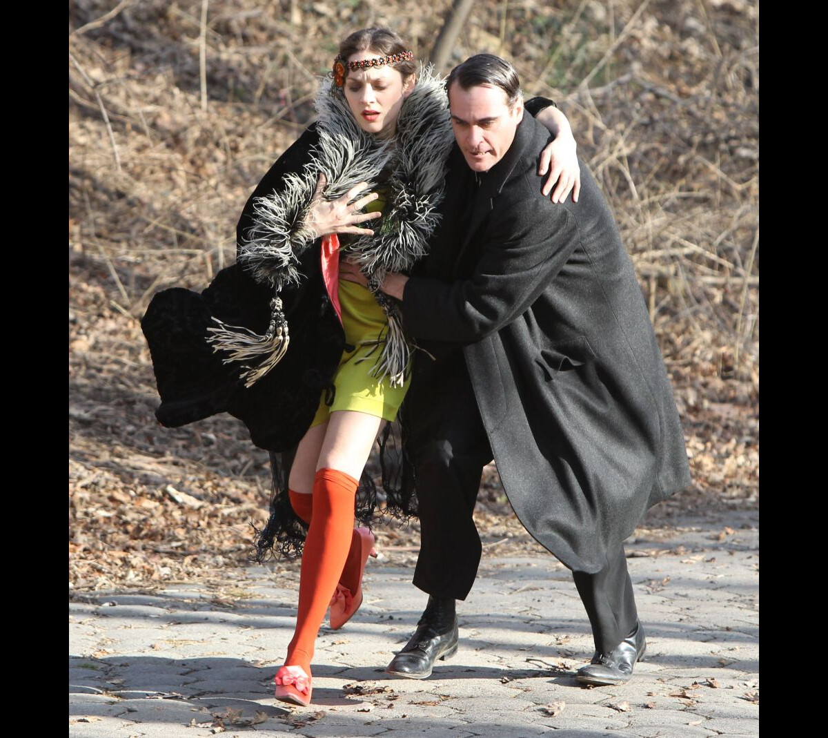 Photo : Marion Cotillard et Joaquin Phoenix sur le tournage de ...